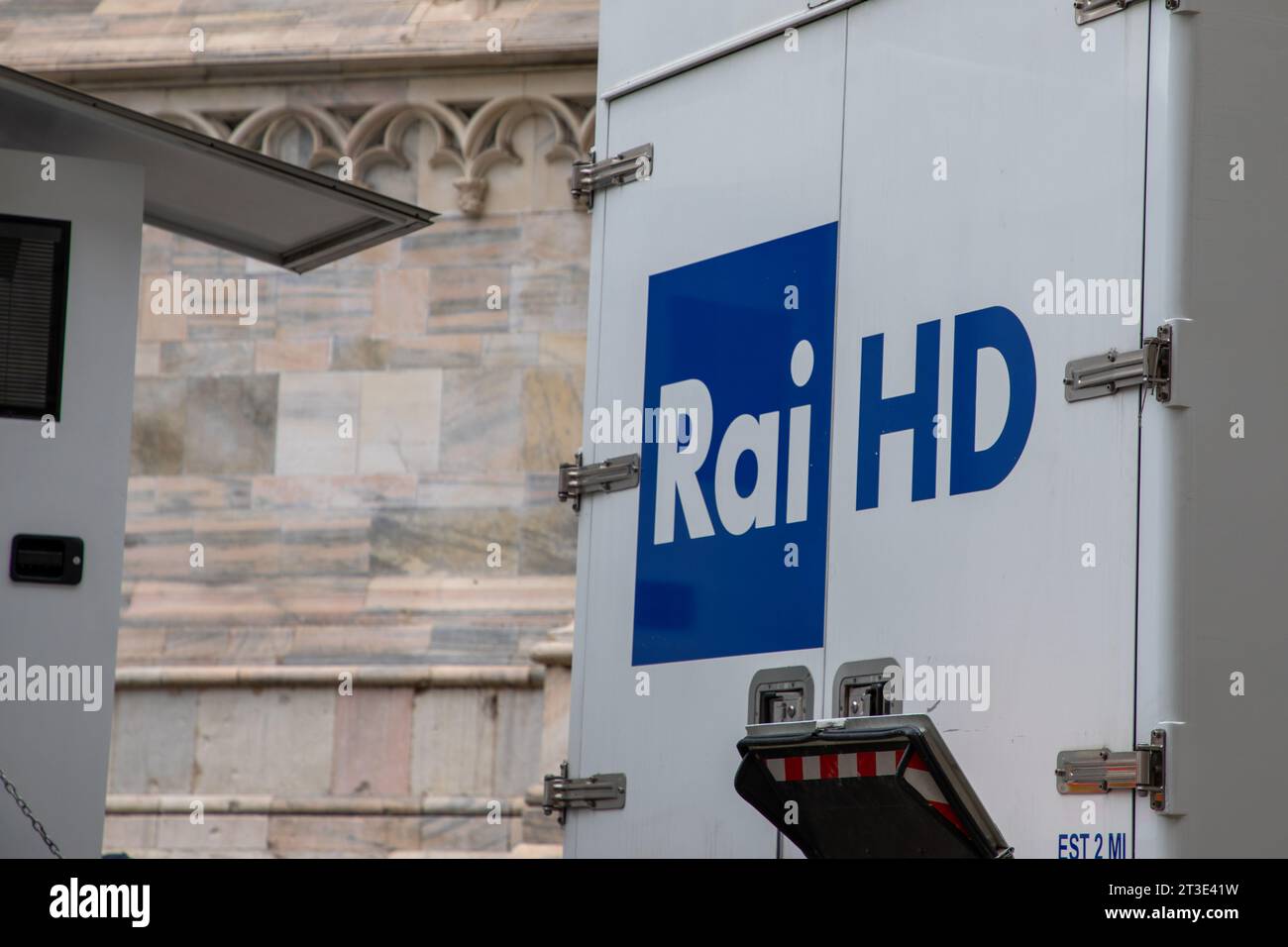 Milan, ITALY - 10 21 2023 : rai hd sign text trademark logo brand of ...