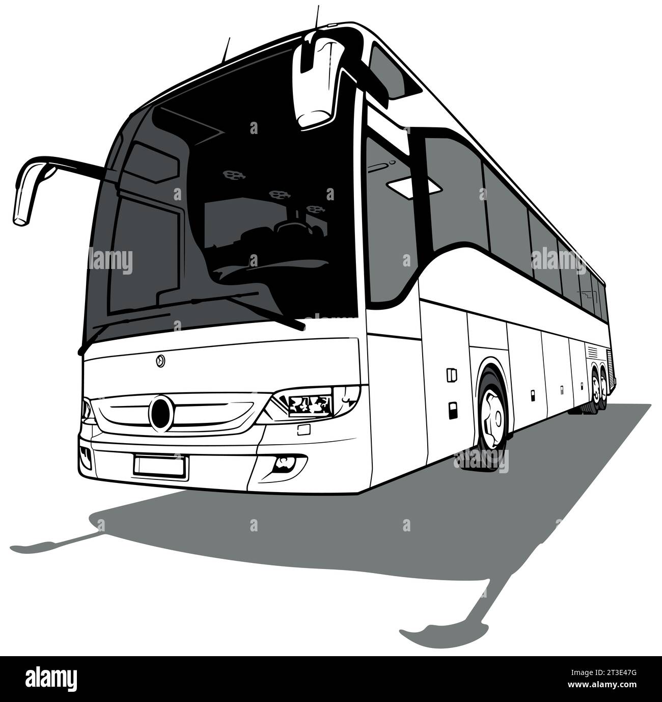 Drawing of a Intercity Bus Stock Vector Image & Art - Alamy