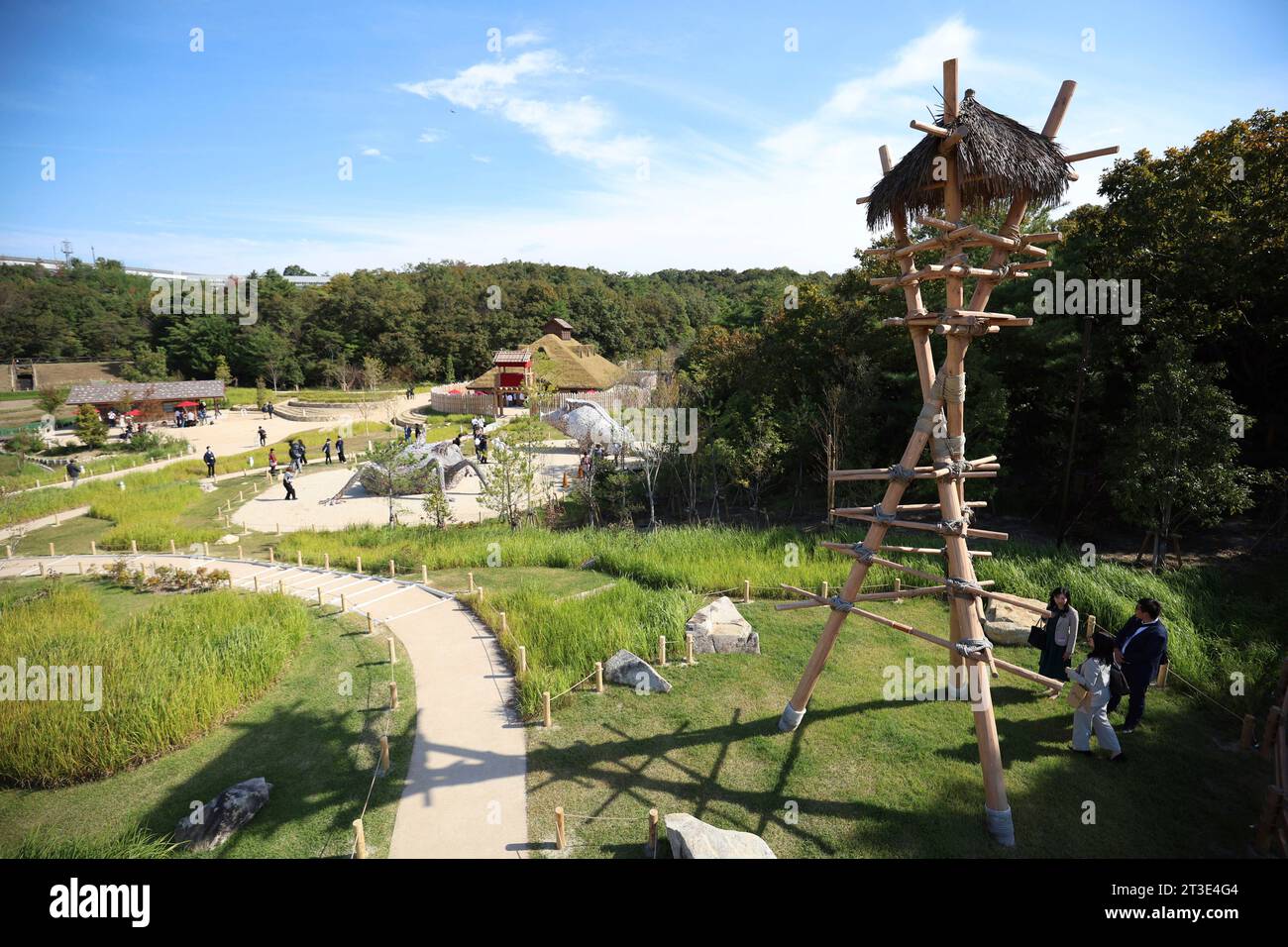Mononoke Village area is opened to media at Ghibli Park in Nagakute ...