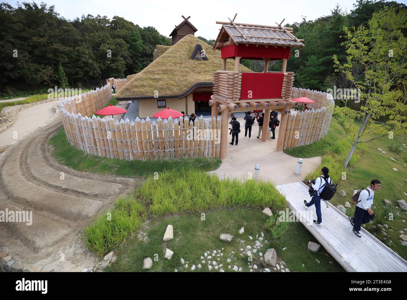 Tatara-ba in Mononoke Village area is pictured at Ghibli Park in ...