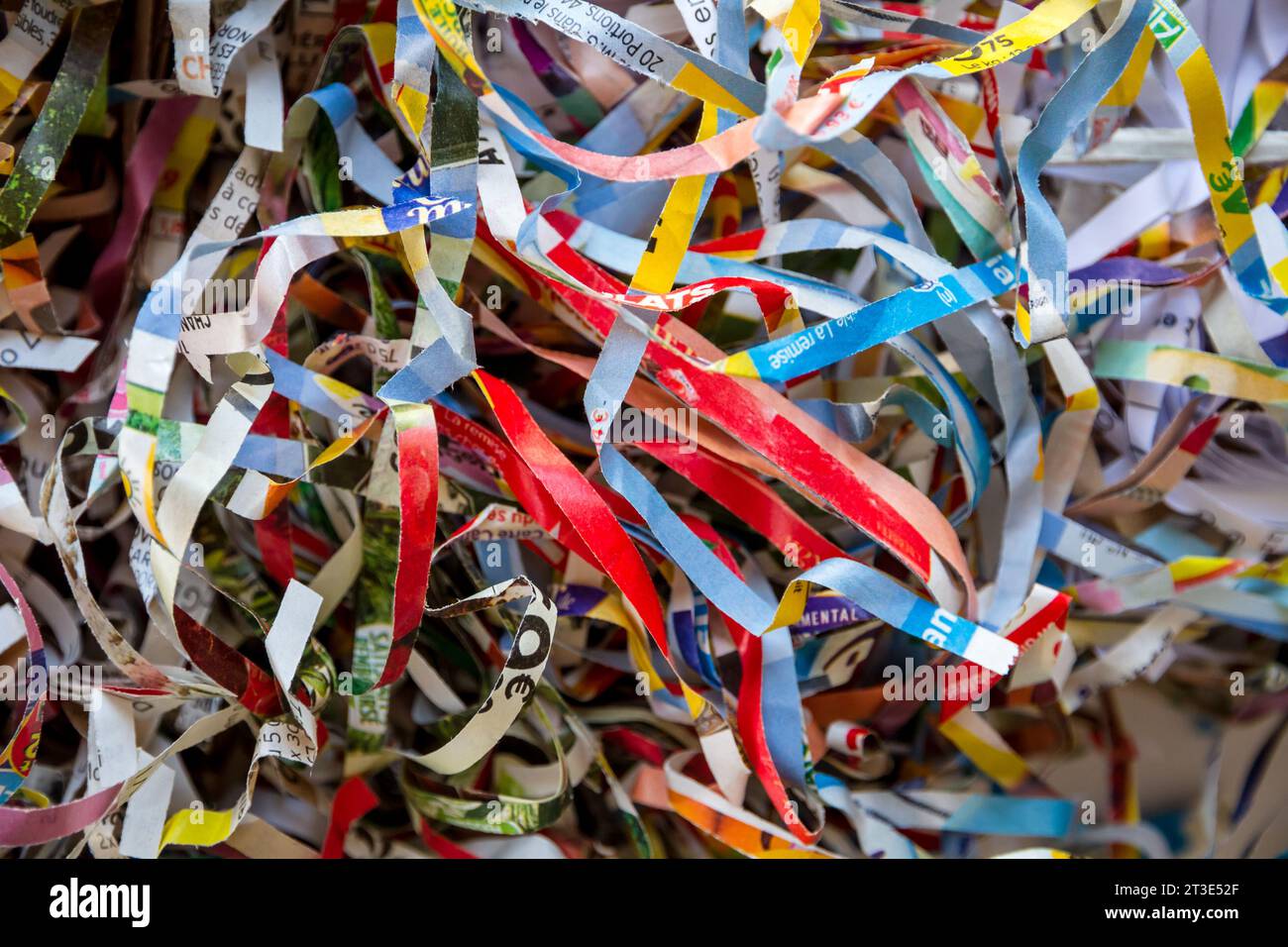 Colorful shredded papers wallpaper. Macro view background Stock Photo ...