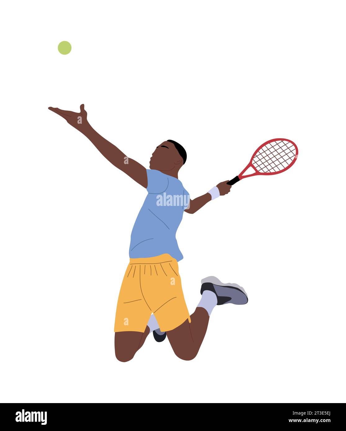 African american male tennis player Stock Vector Images - Alamy