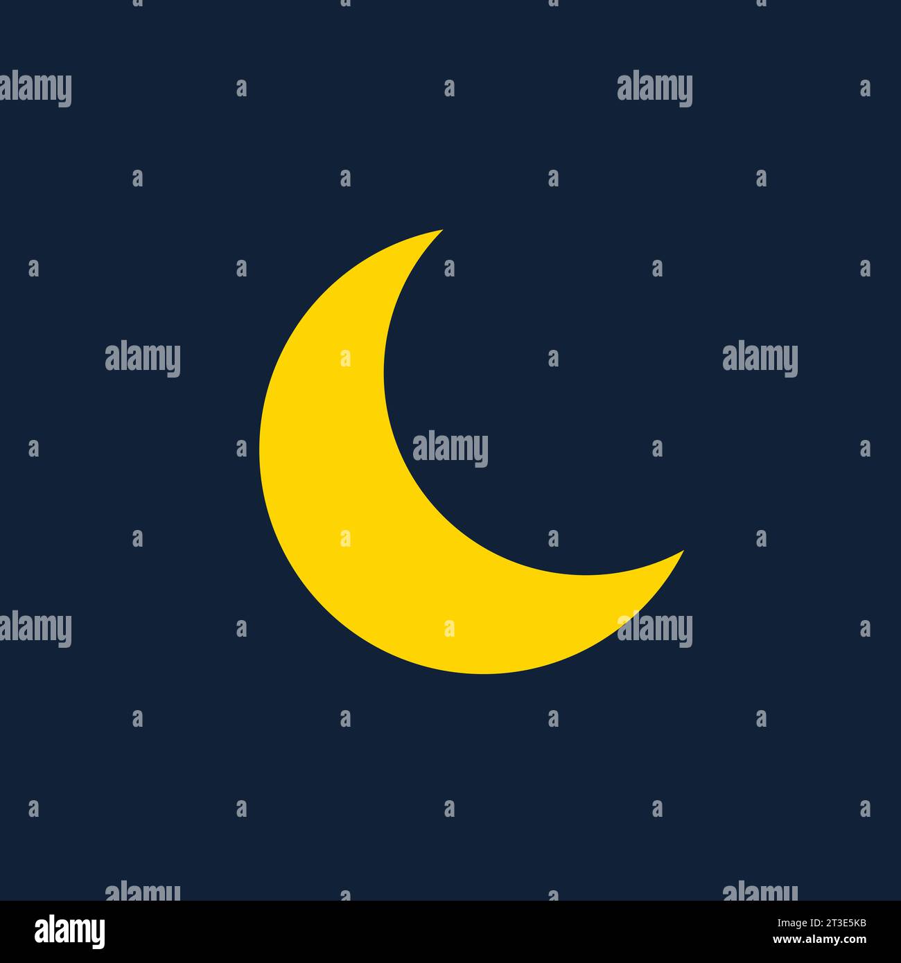 Half moon. Weather illustration in flat design vector. Vector design ...