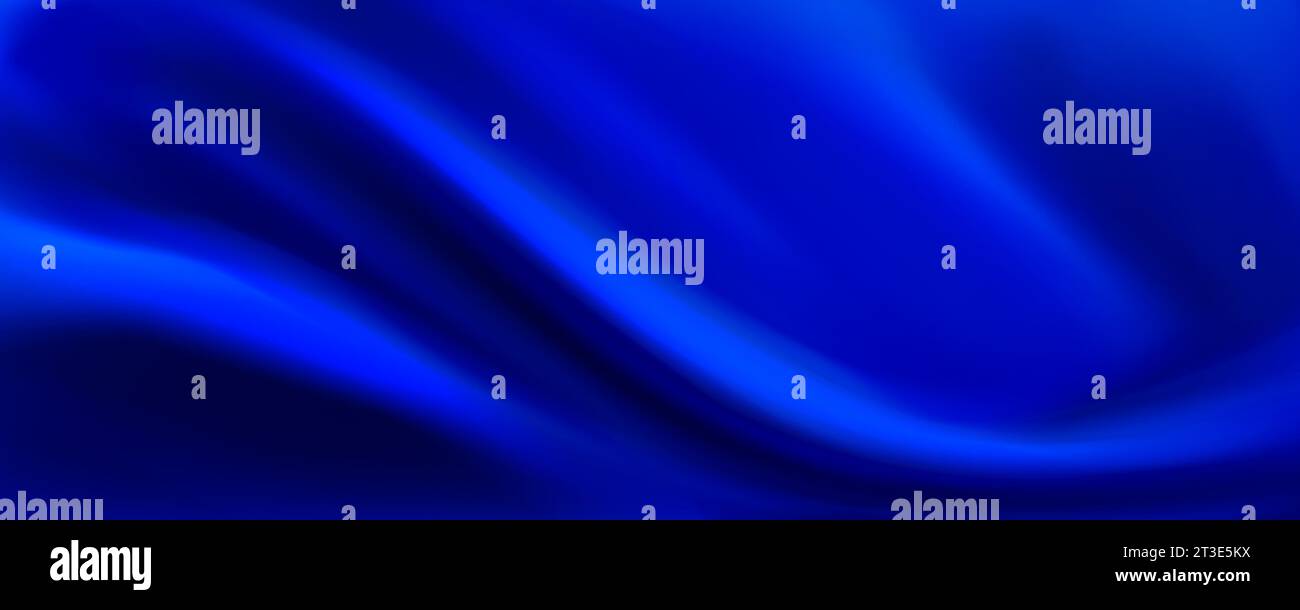 Blue silk fabric background, luxury satin cloth wave texture. Smooth ...