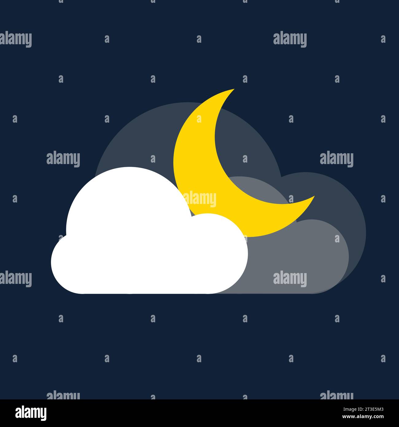Clouded moon Stock Vector Images - Alamy