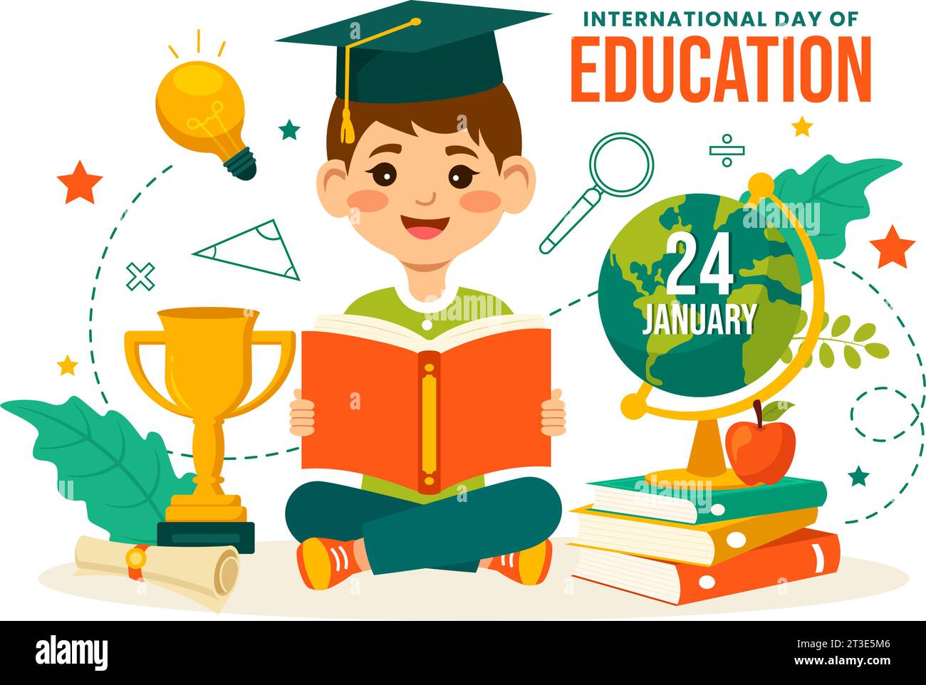 International Education Day Vector Illustration on 24 January with ...
