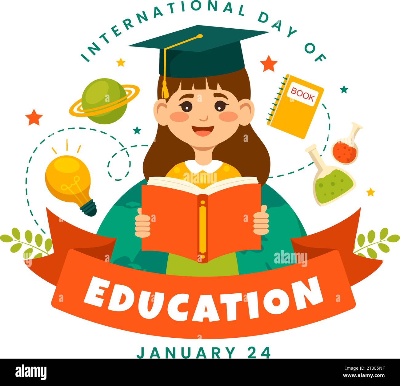 International Education Day Vector Illustration on 24 January with ...