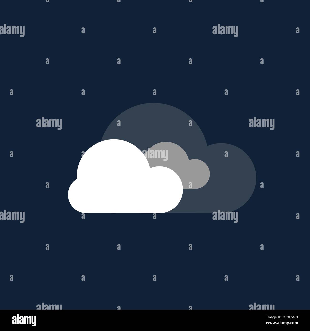 Clouded sky. weather illustration in flat design vector. Vector design ...