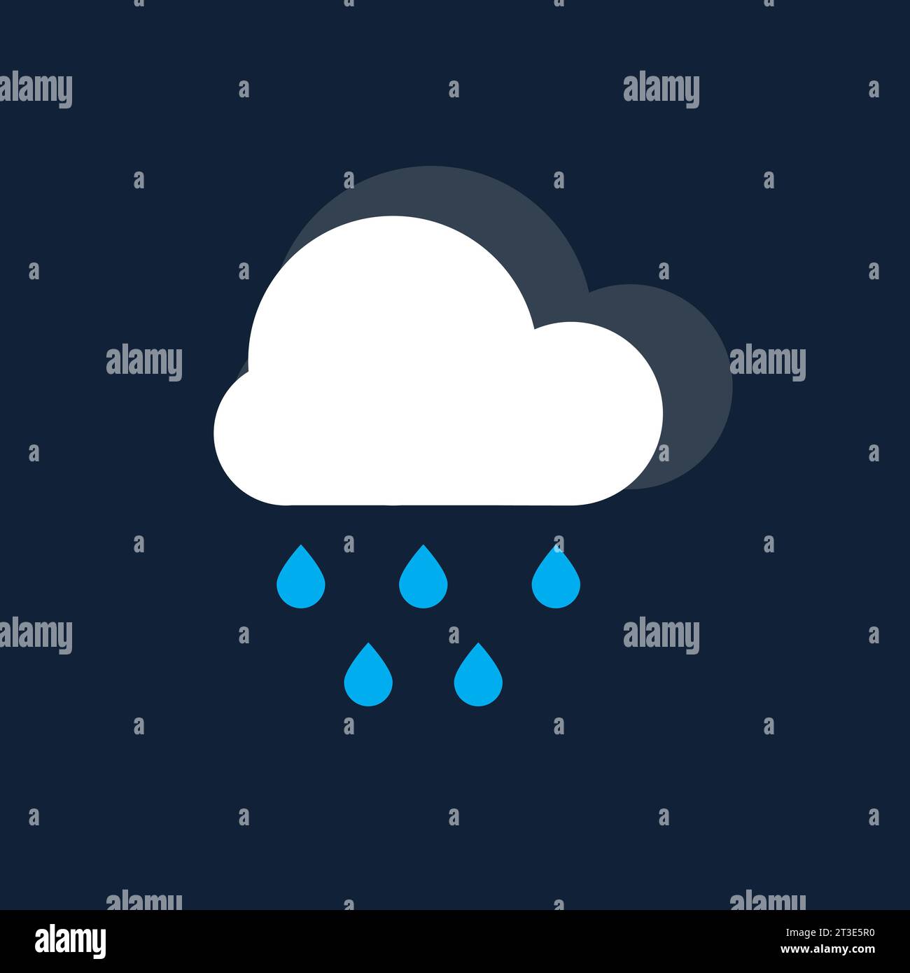 Humid dew vector icon. drizzling rain. Weather, internet concept ...