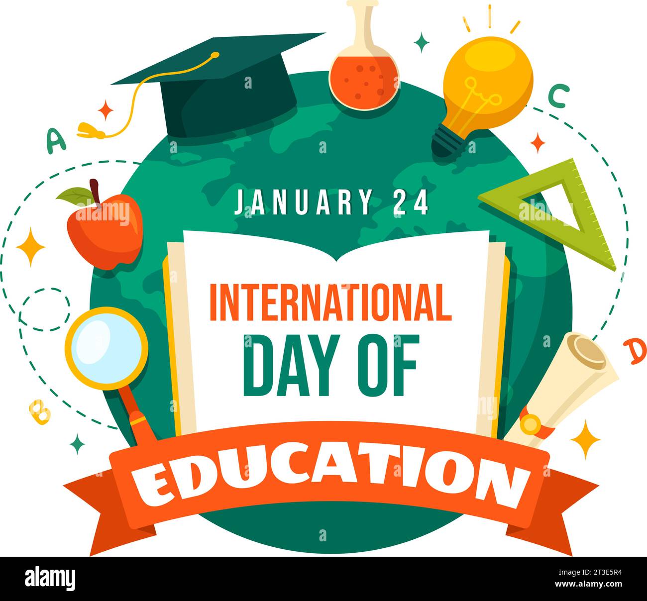 International Education Day Vector Illustration on 24 January with ...