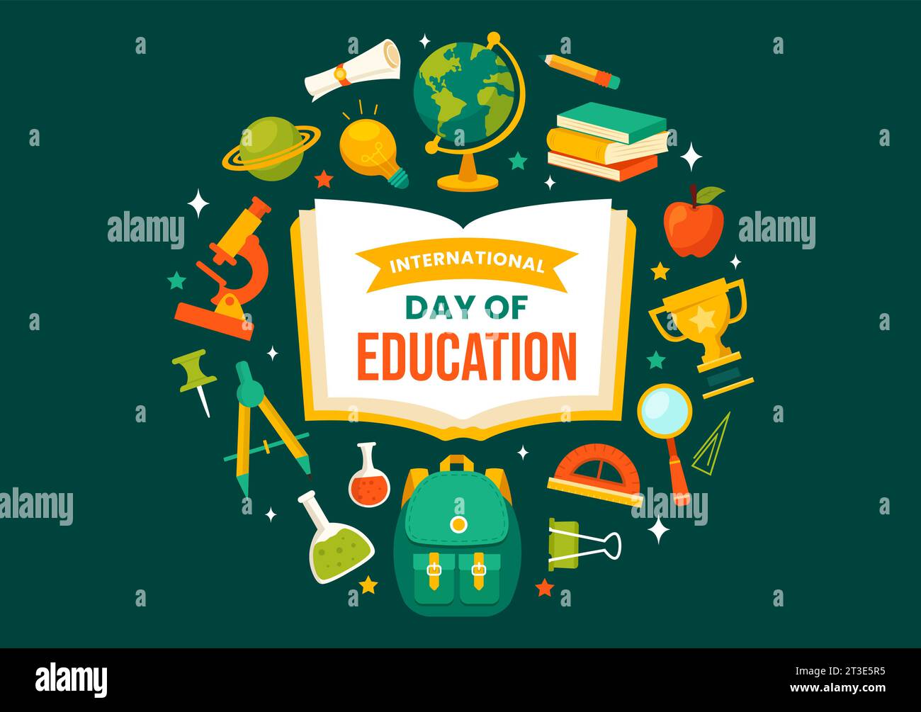 International Education Day Vector Illustration on 24 January with ...