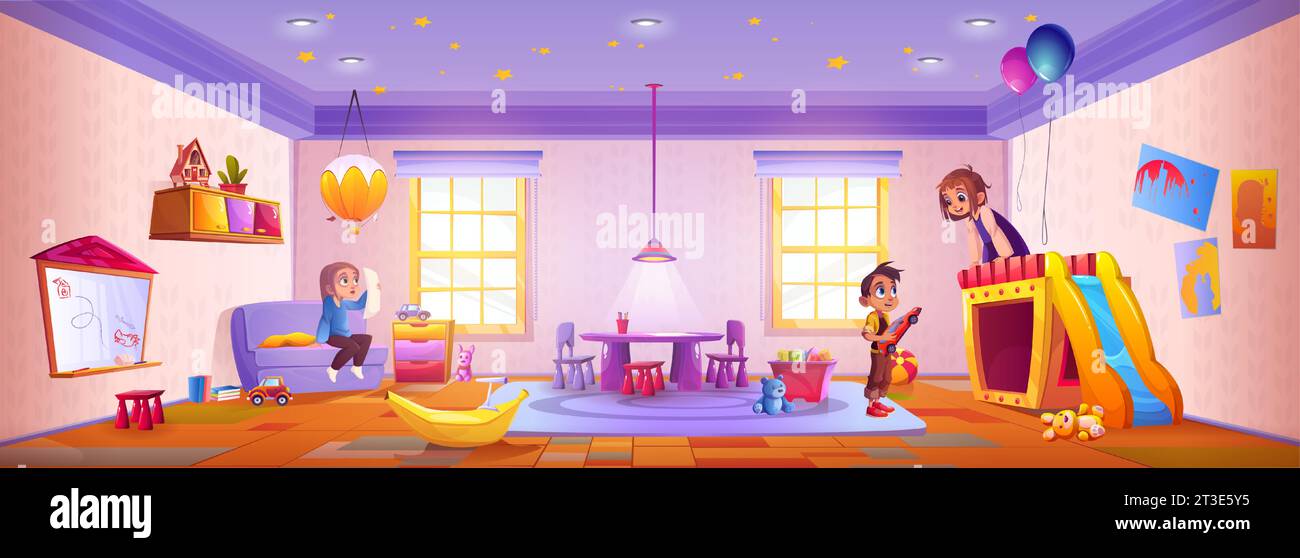Kids Room Cartoons Design Kids Room Cartoon Stock Photos, Images And