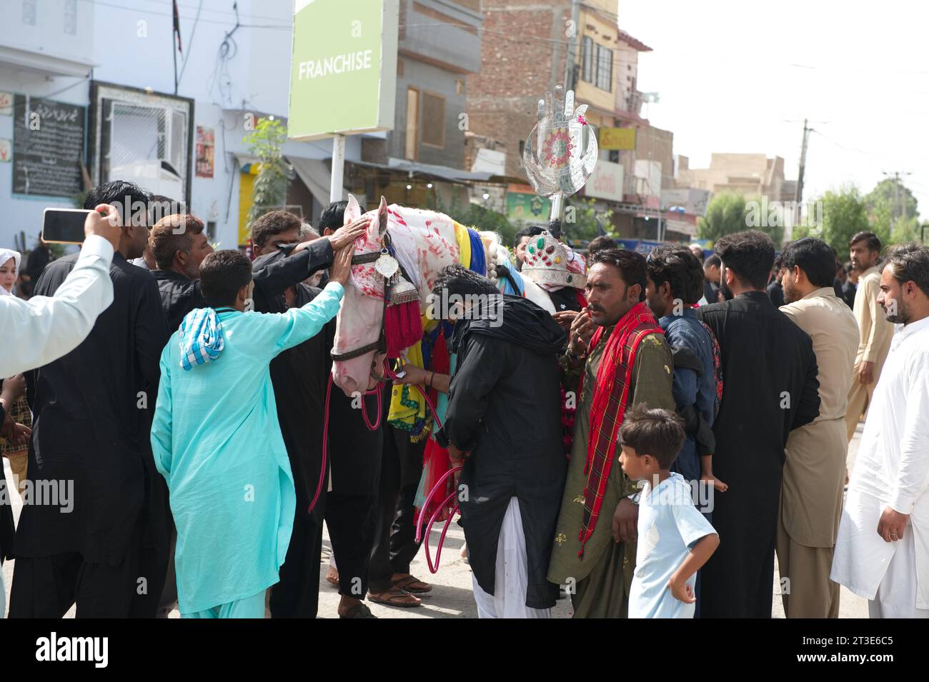 Pakistan , Multan - August 19, 2021: Ashura Islamic holy day for Shia ...