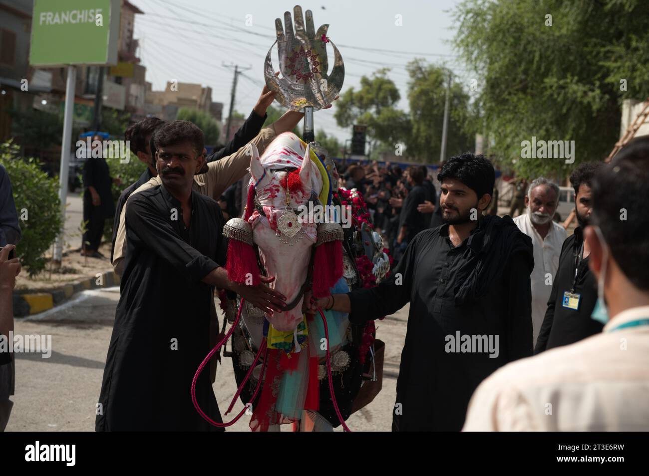 Pakistan , Multan - August 19, 2021: Ashura Islamic holy day for Shia ...