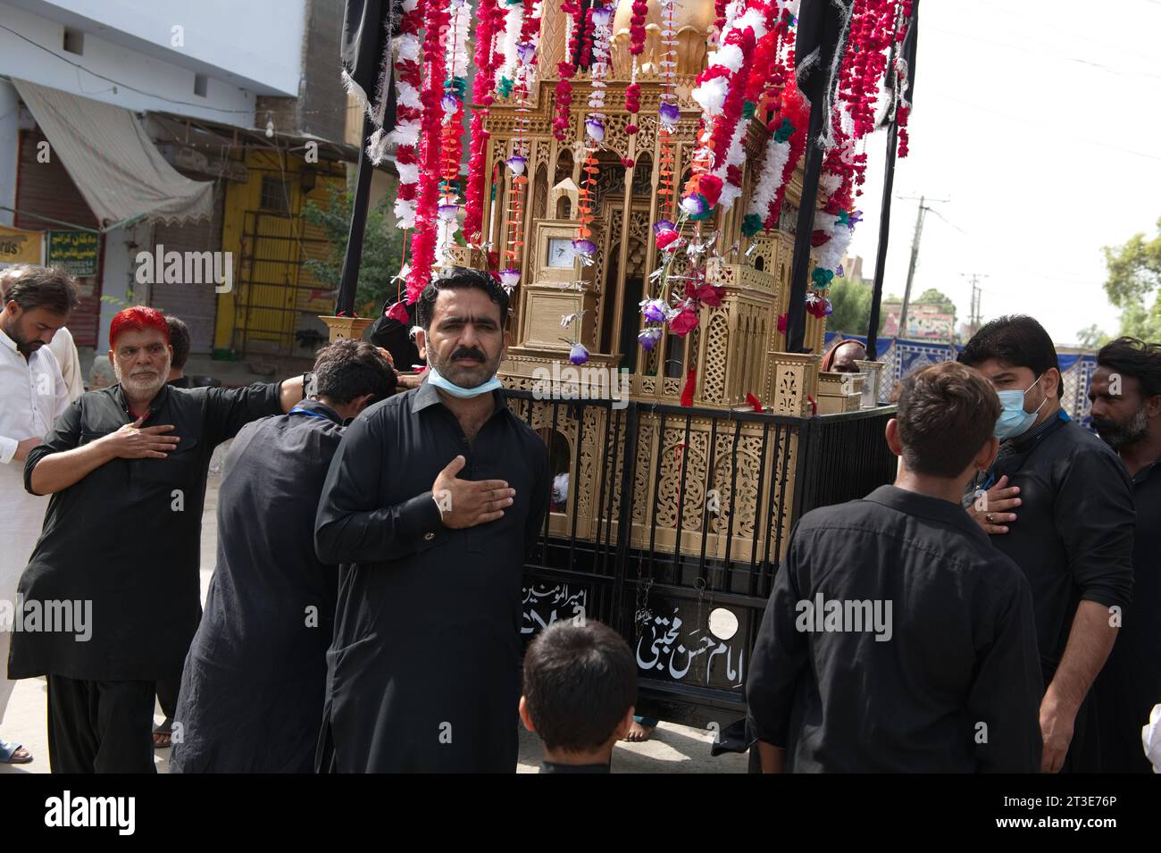 Pakistan , Multan - August 19, 2021: Ashura Islamic holy day for Shia ...