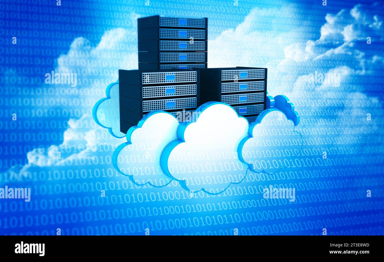 cloud computing concept background. 3d illustration Stock Photo - Alamy