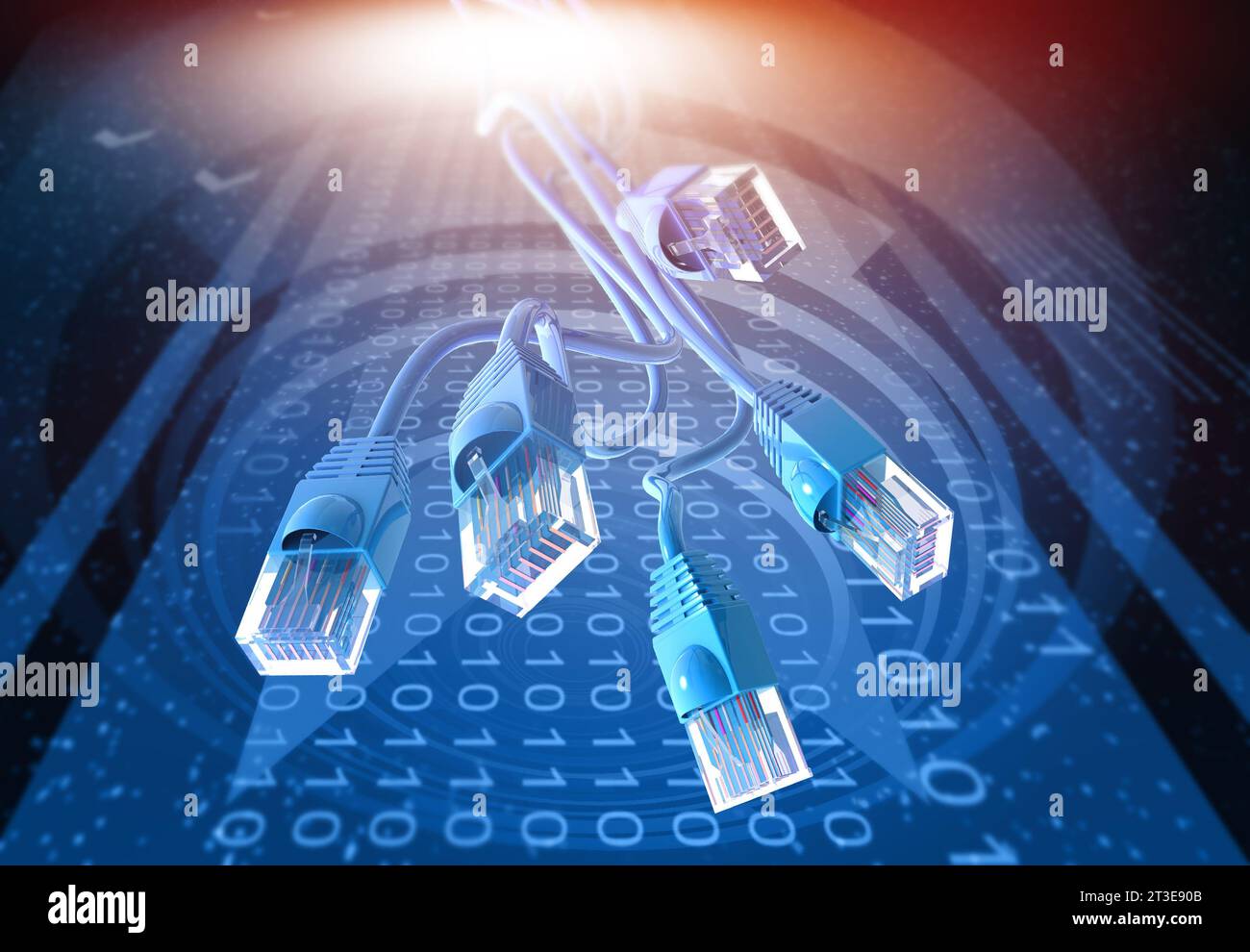 Blue digital data animation over hi-res stock photography and images ...