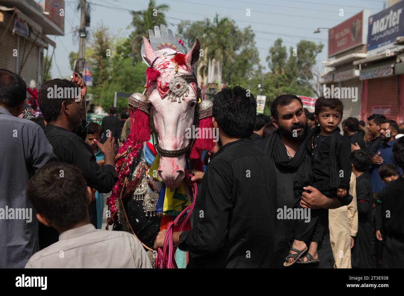 Pakistan , Multan - August 19, 2021: Ashura Islamic holy day for Shia ...