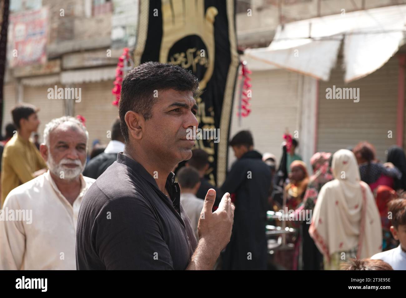 Pakistan , Multan - August 19, 2021: Ashura Islamic holy day for Shia ...