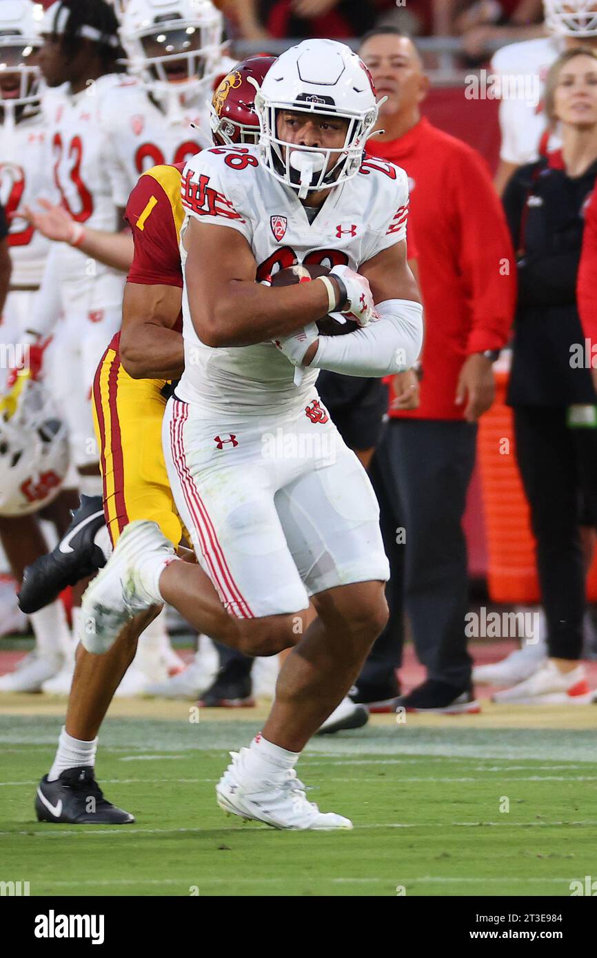 Los Angeles, United States. 21st Oct, 2023. Utah Utes running back ...