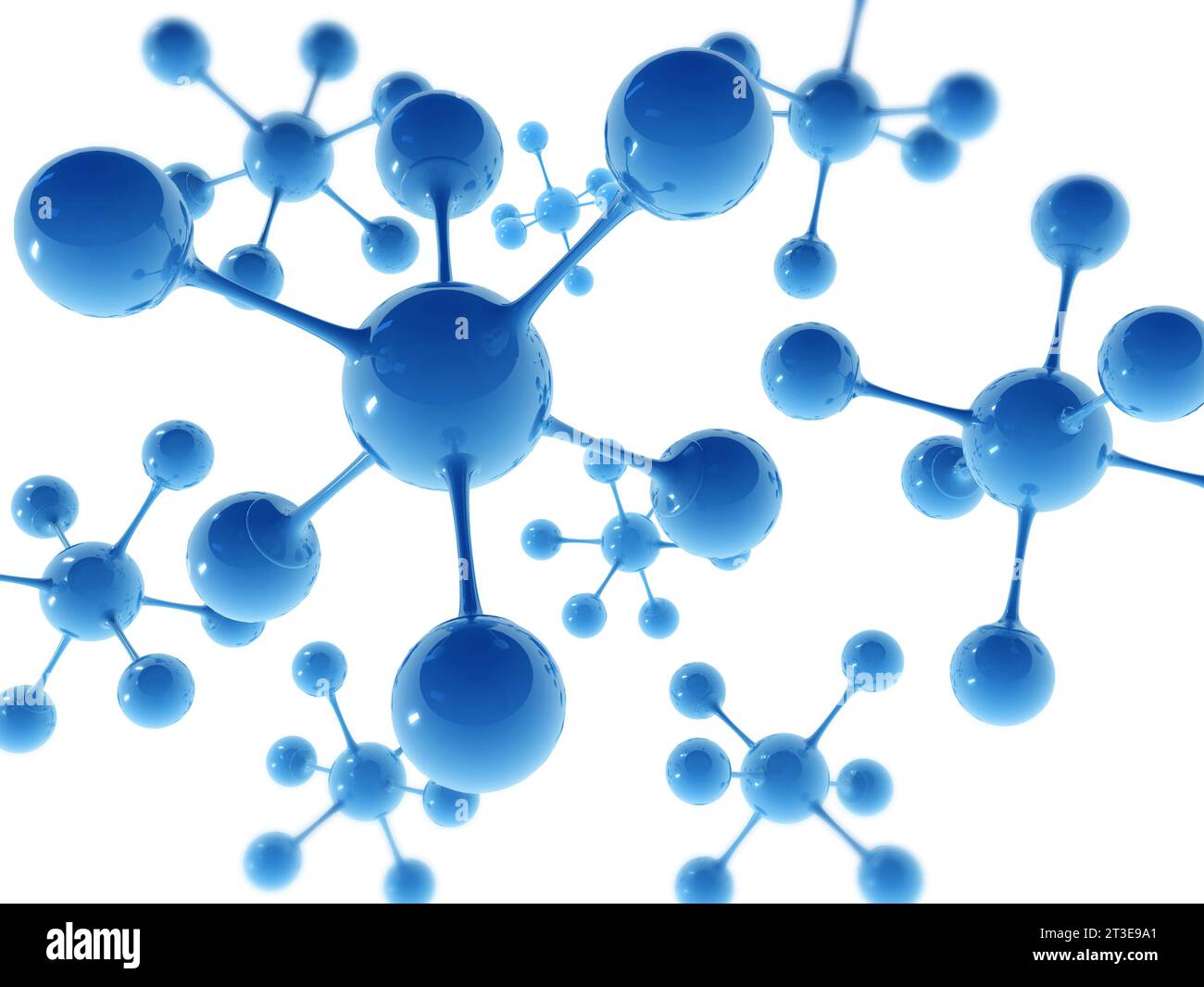 Abstract molecule network background. 3d illustration Stock Photo - Alamy