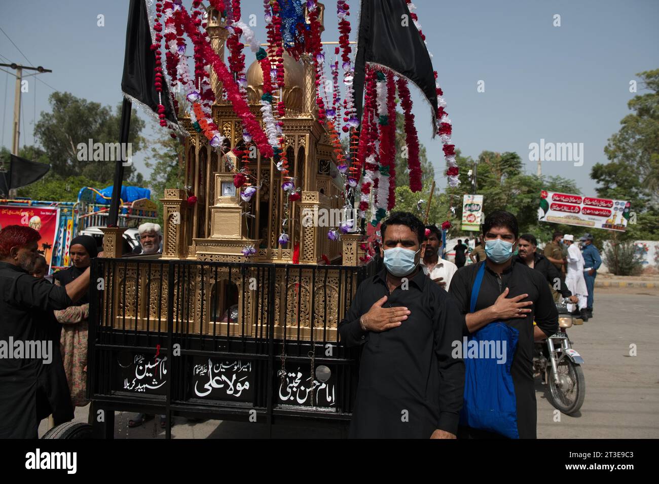Pakistan , Multan - August 19, 2021: Ashura Islamic holy day for Shia ...