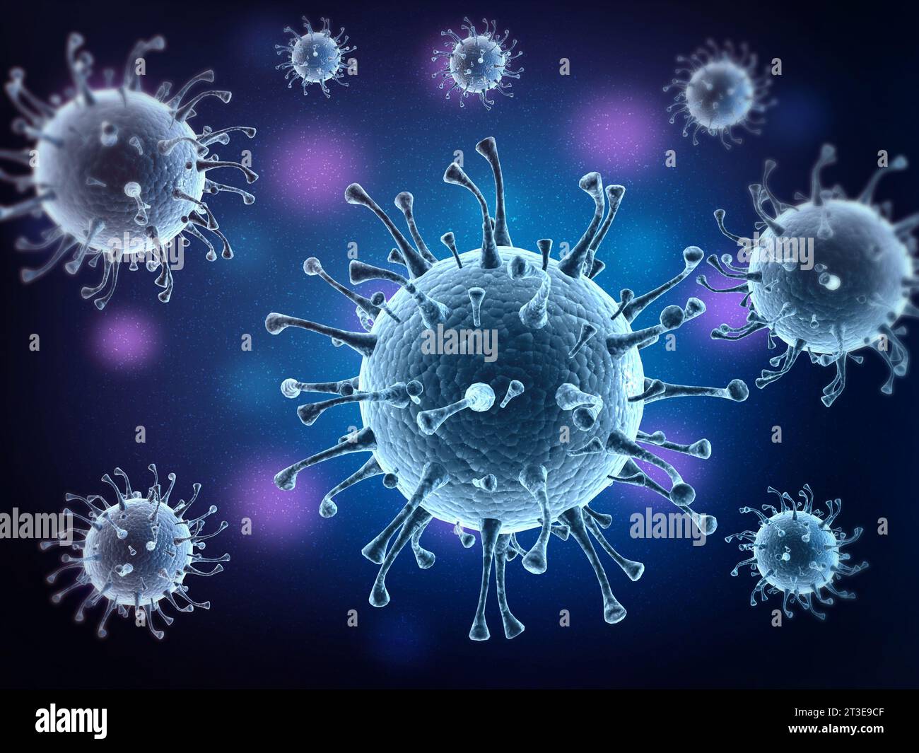 3d rendering of viruses background Stock Photo - Alamy