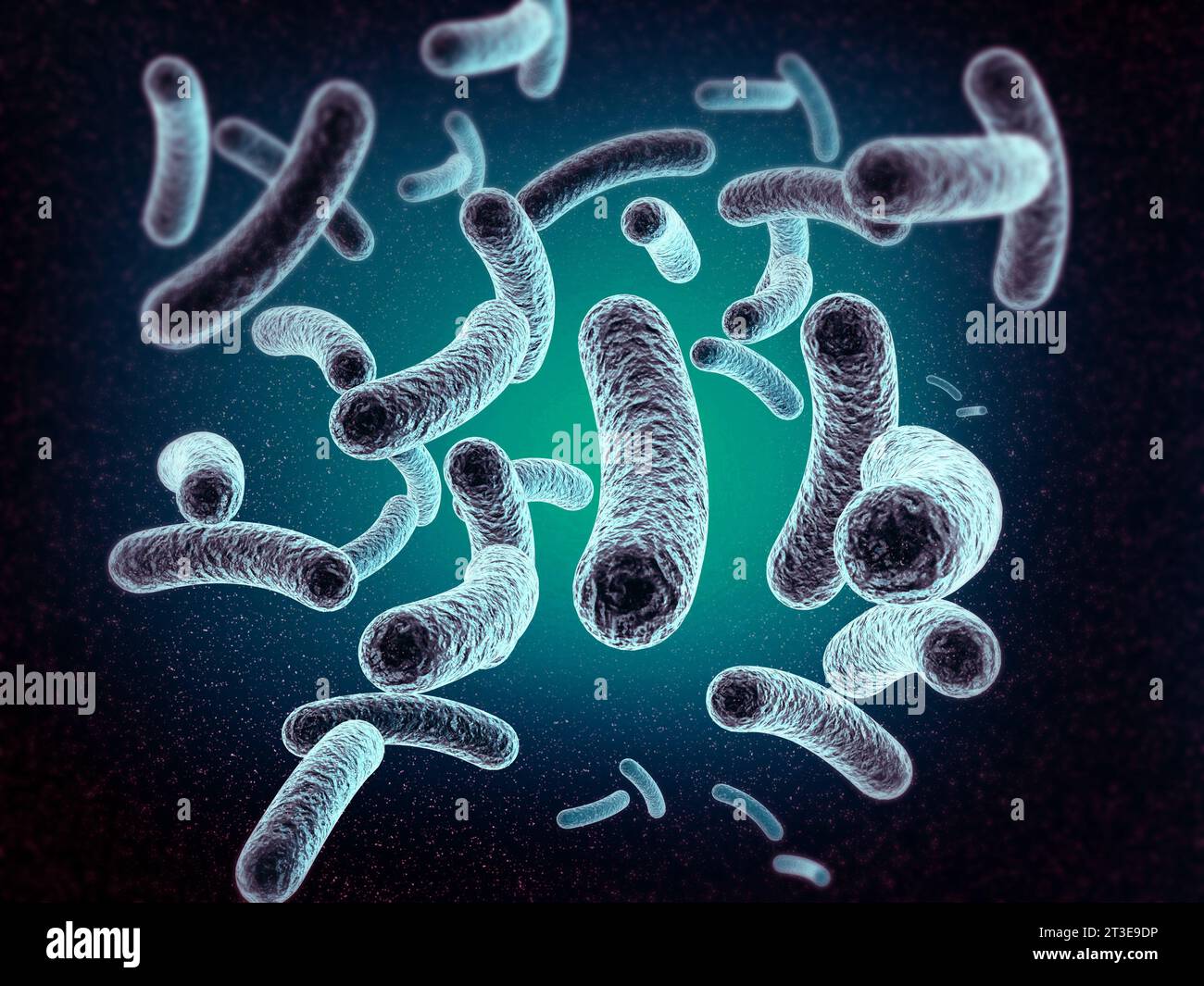 Bacteria cells background. 3d render Stock Photo - Alamy