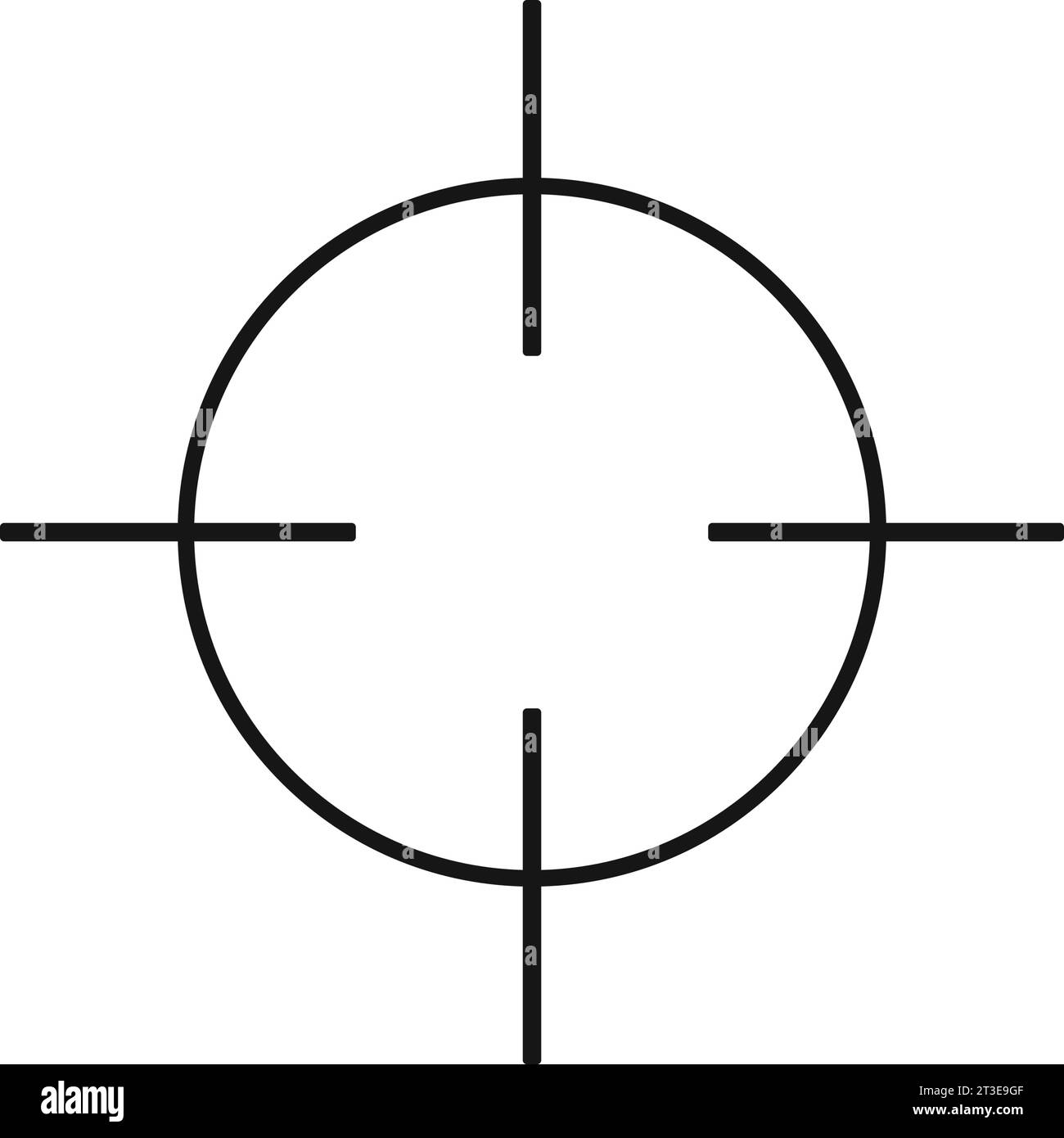 Target icon. Aim crosshair sign of sniper weapon, military optic ...