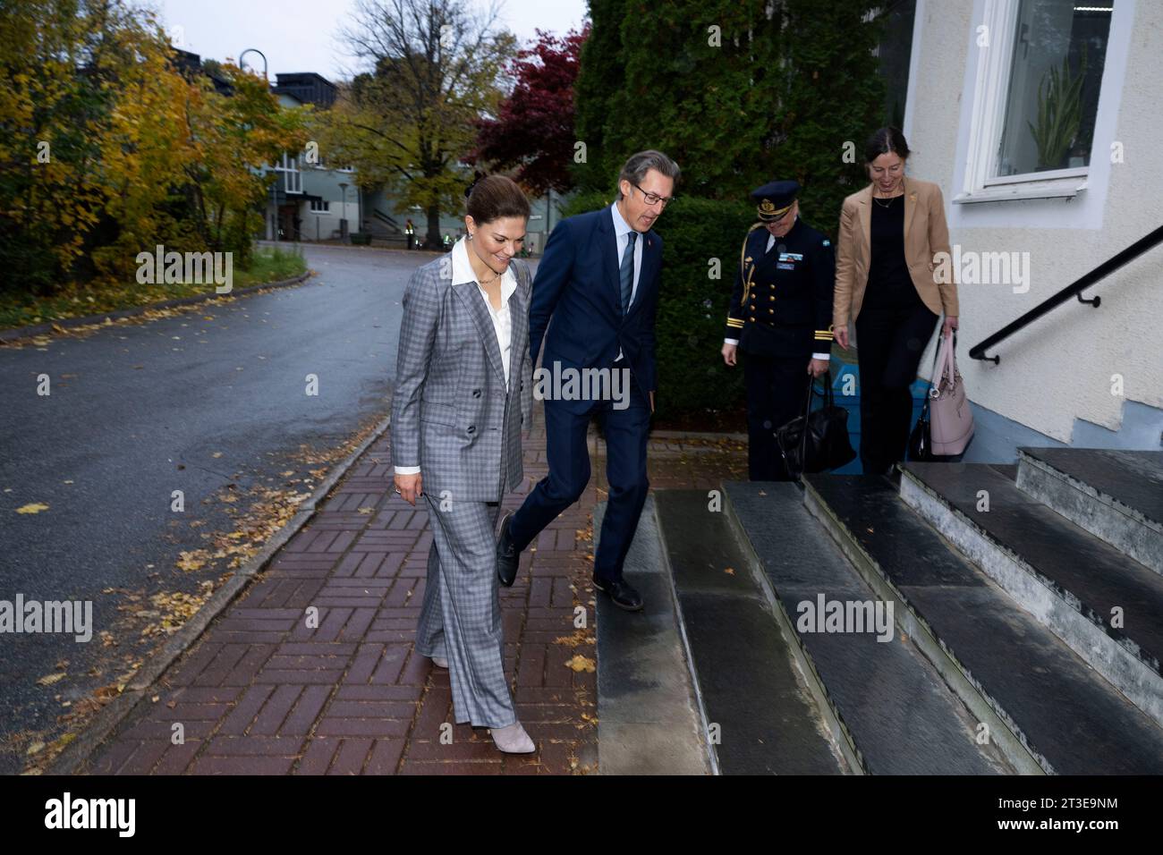 Sweden's Crown Princess Victoria is greeted by Deputy Director General ...