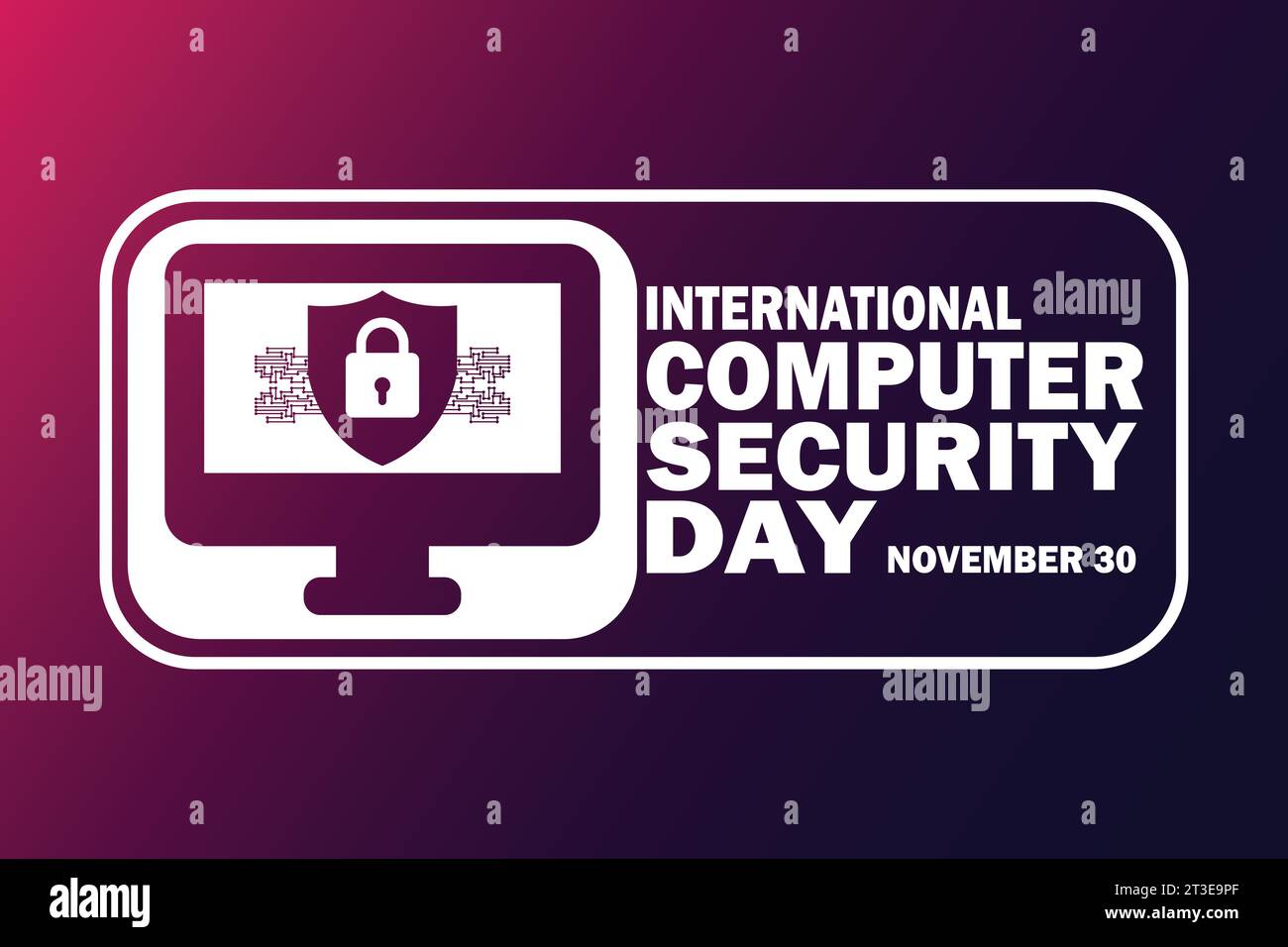 International Computer Security Day Vector illustration. November 30 ...