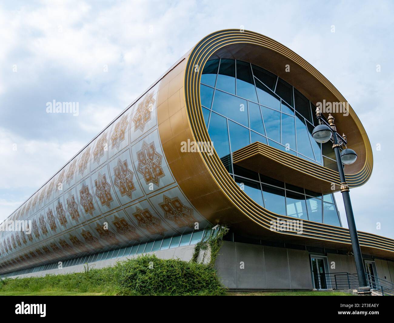 Azerbaijan Carpet Museum in Baku, Azerbaijan on a cloudy afternoon ...