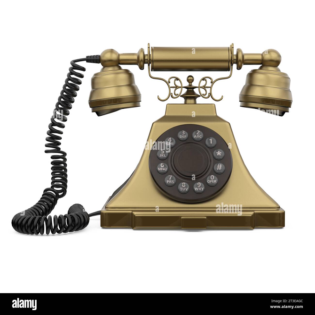 Vintage Telephone Isolated Stock Photo - Alamy