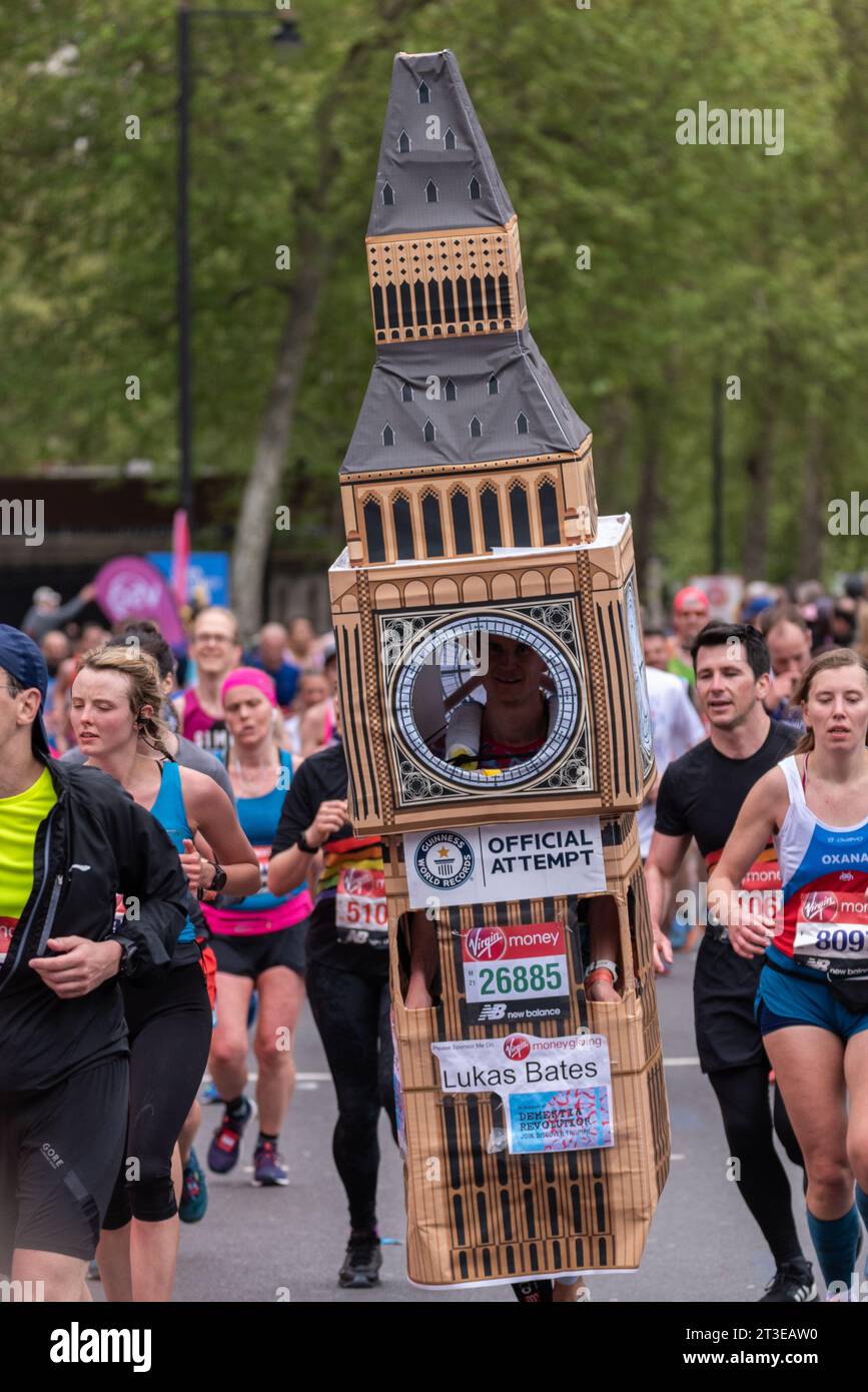 Lukas Bates in Big Ben costume. Official record attempt. London ...