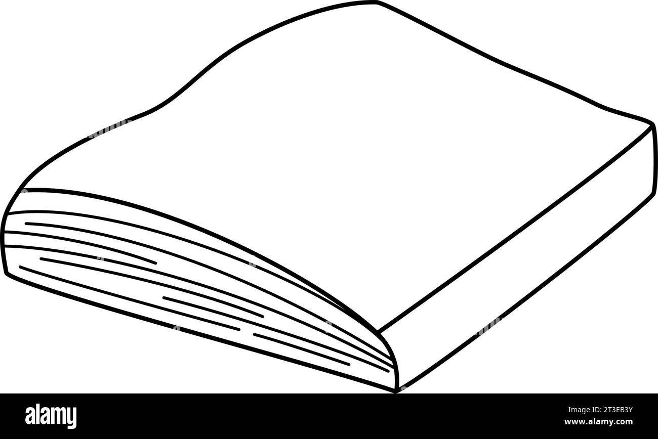 Book - Slim Softcover Homework and Children's Novel Black Line Drawing ...