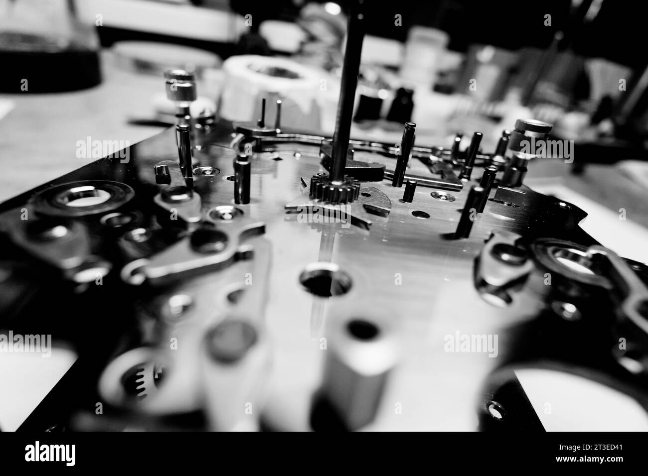 A closeup of clockwork details Stock Photo - Alamy