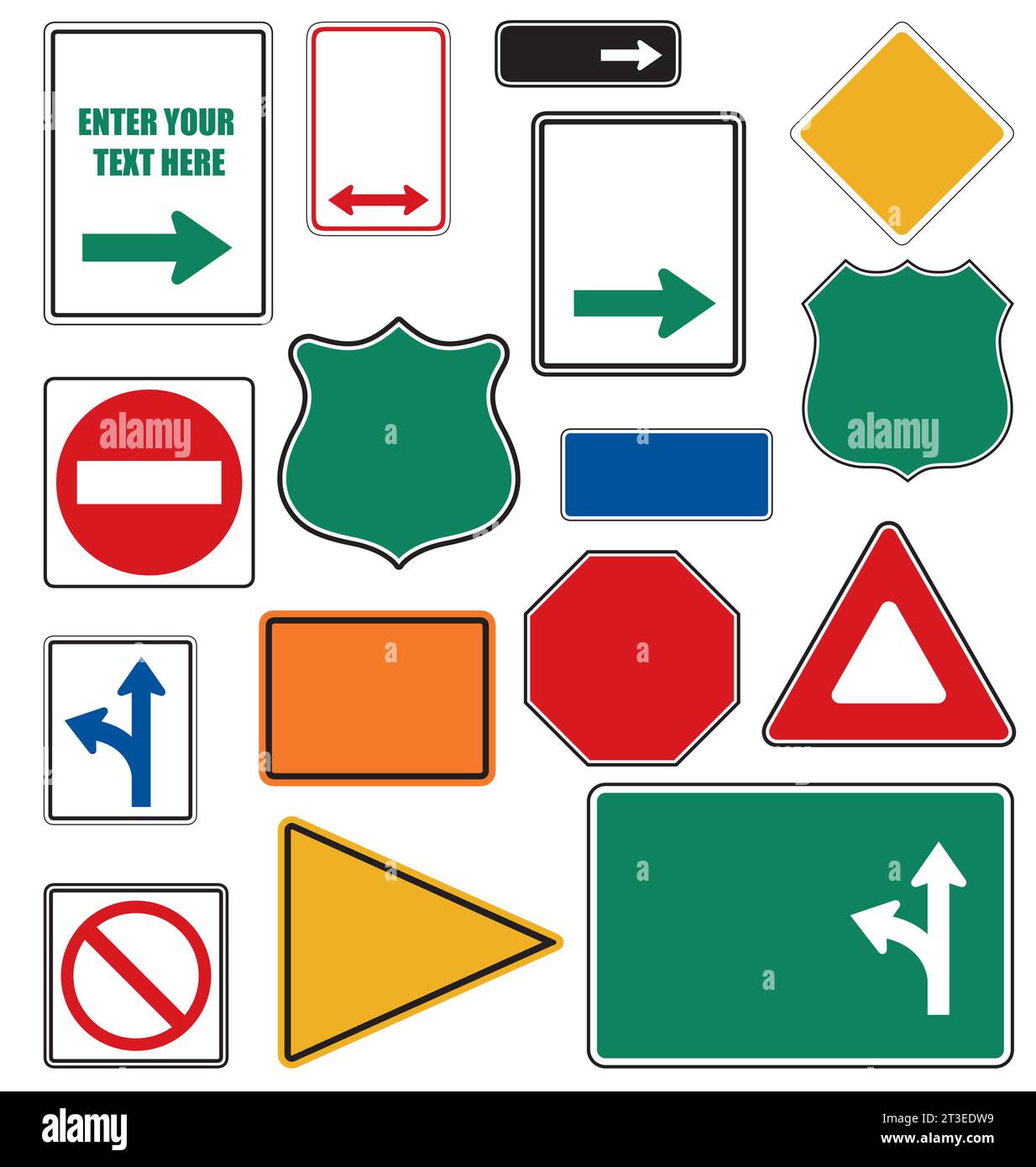 Parking and freeway signs Cut Out Stock Images & Pictures - Alamy