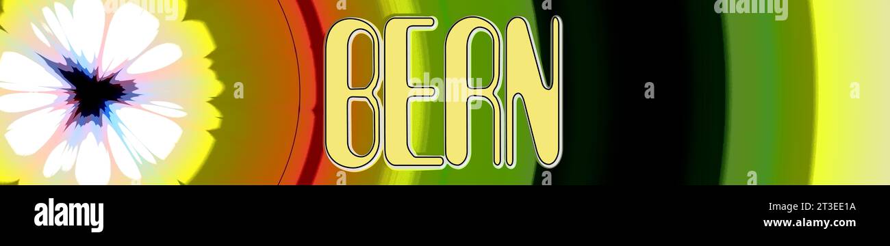 The name of the city BERN in capital letters on colorful background ...