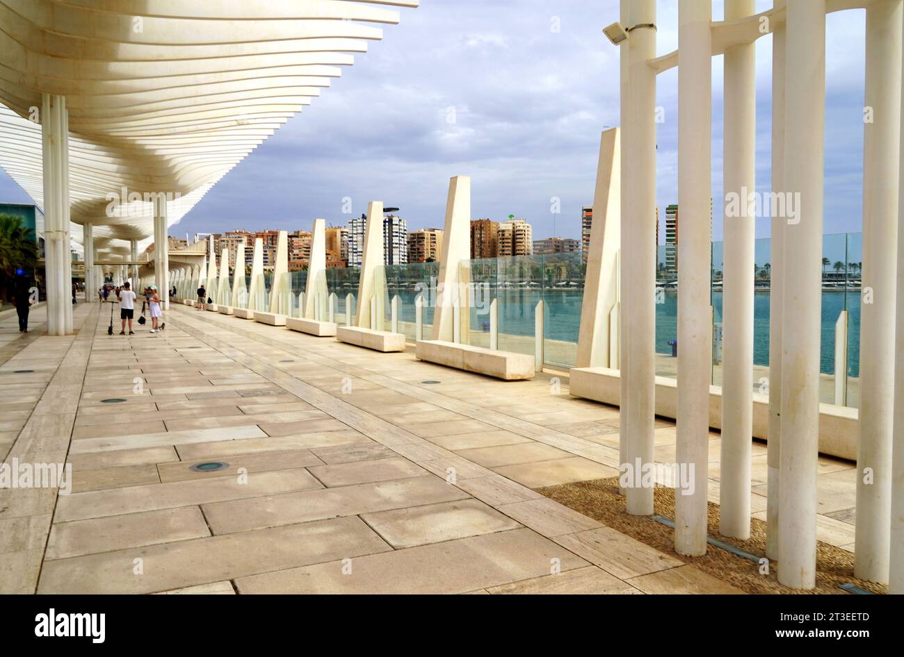 Spain, Andalusia, Malaga: walk along the Pablo Ruiz Picasso waterfront ...
