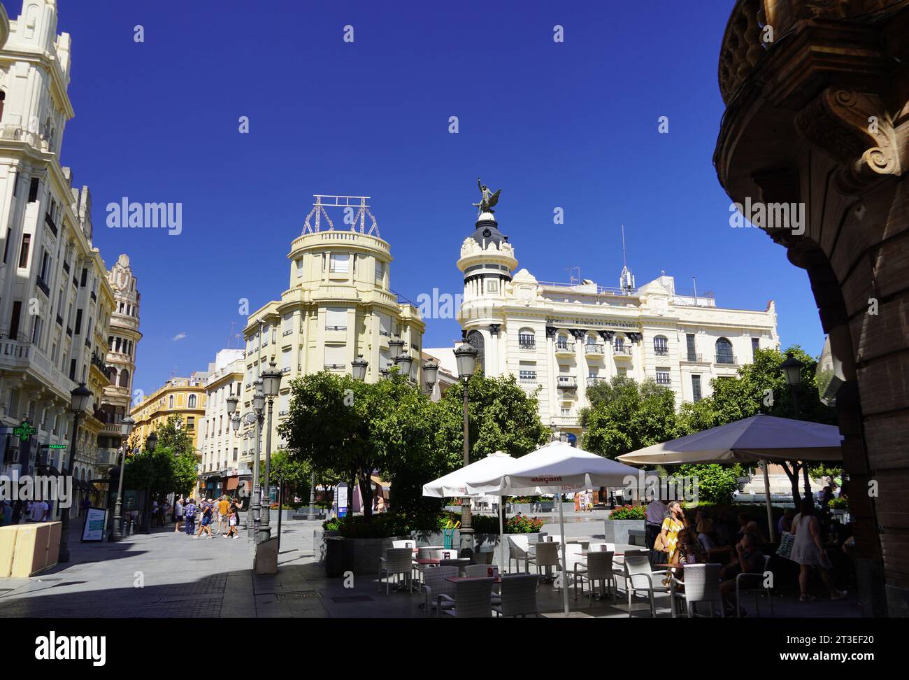 Spain, Cordoba: Plaza de las Tendillas, a square in the town center ...