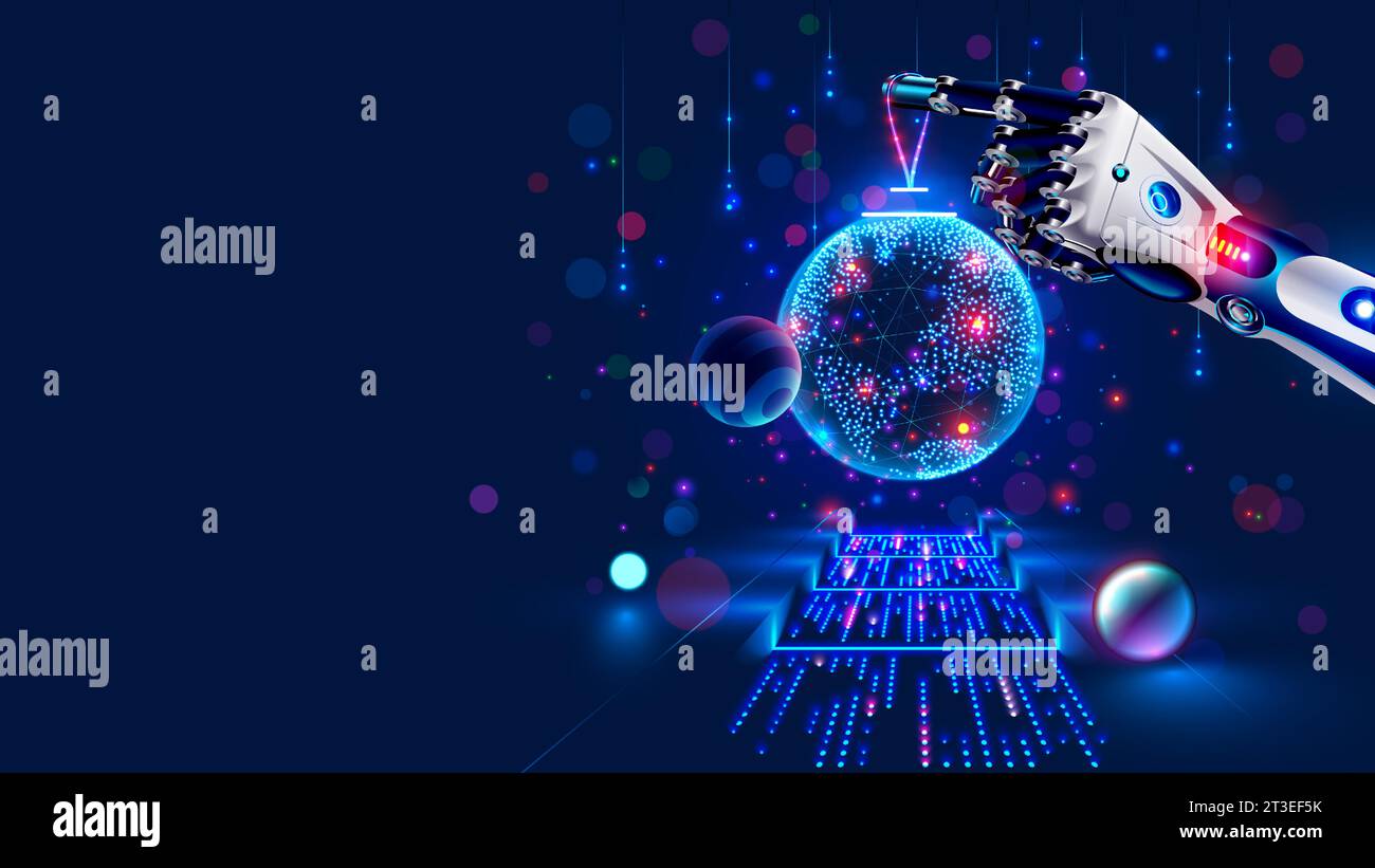 Robot hand sphere Stock Vector Images - Alamy