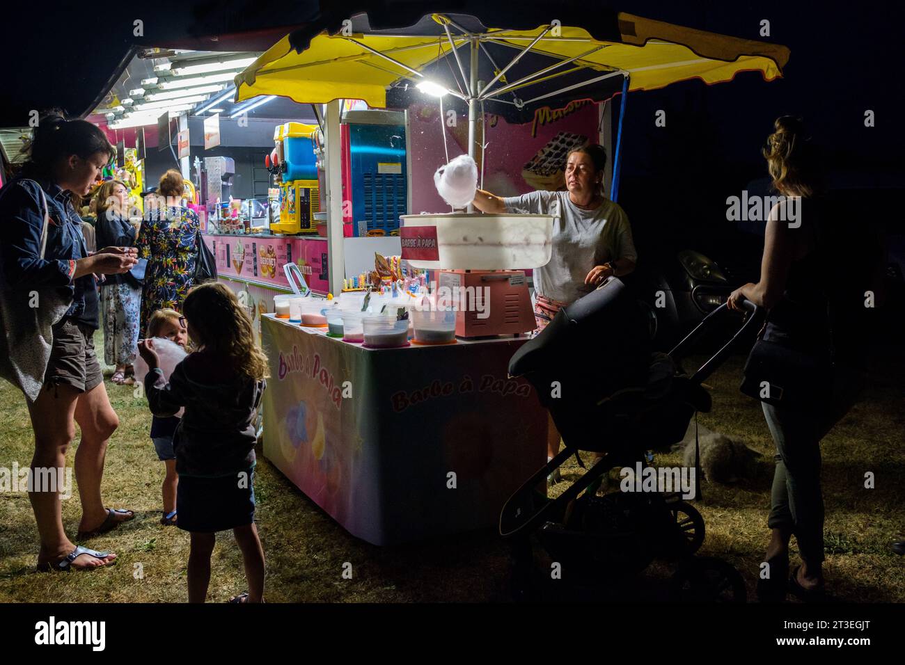 Fun fair in the Charente department, in the small village of Adjots ...