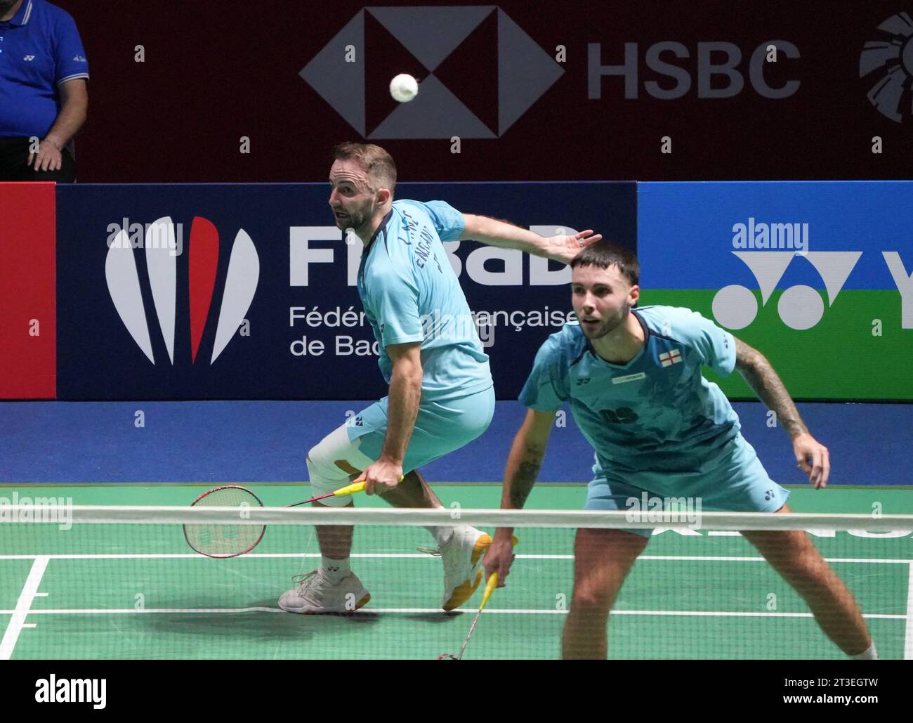 Sean VENDY And Ben LANE of Great Britain during the Yonex Internationaux de, France. , . at Glaz ...