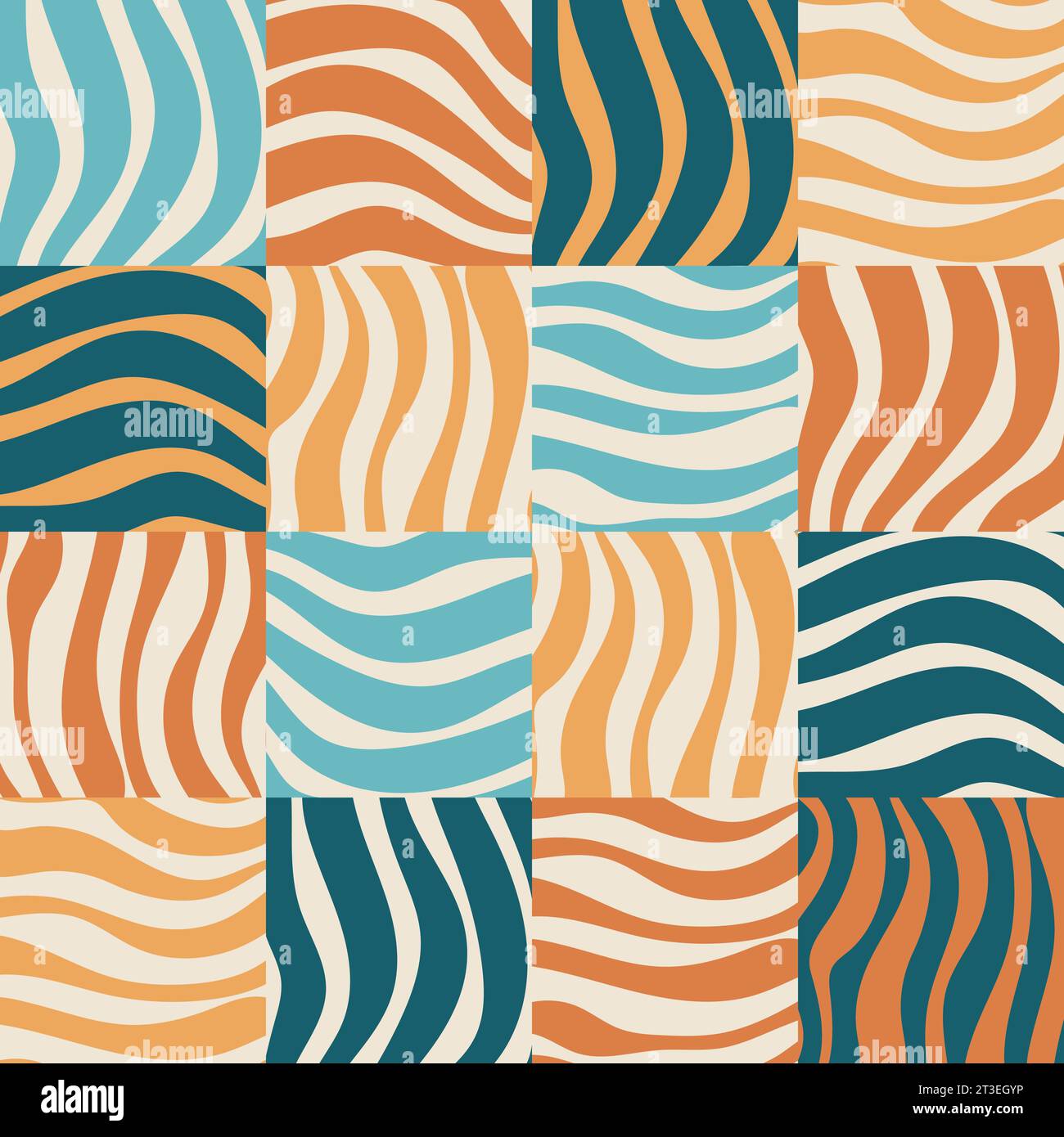 Retro groovy wave background vector illustration Stock Vector Image ...