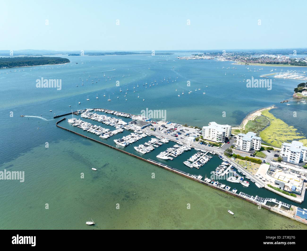 An aerial view of the Sandbanks expensive residential location in Poole ...