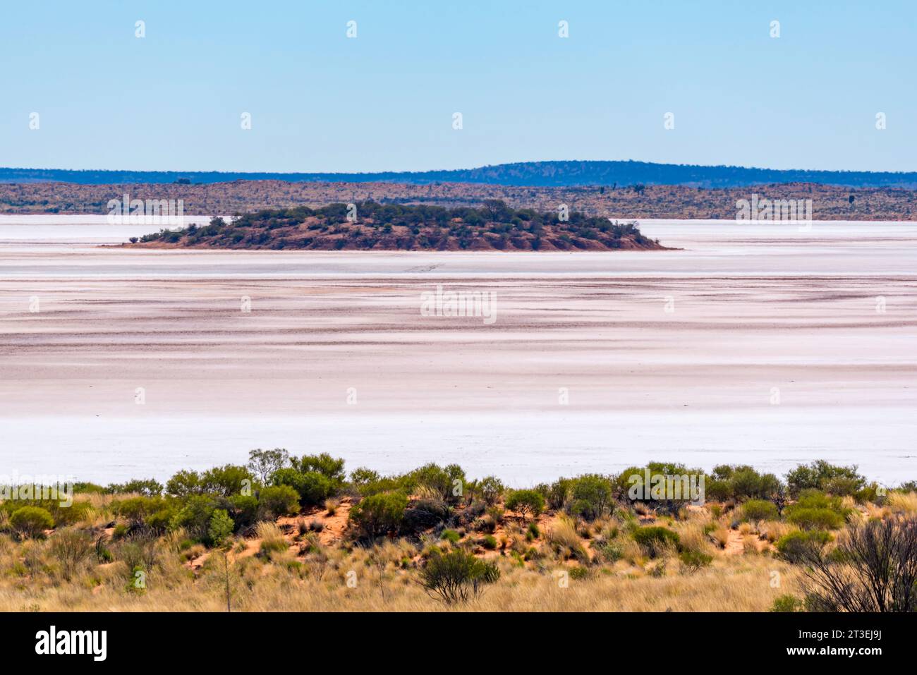 A salt pan or salt lake near the Mt Conner lookout, part of the greater ...