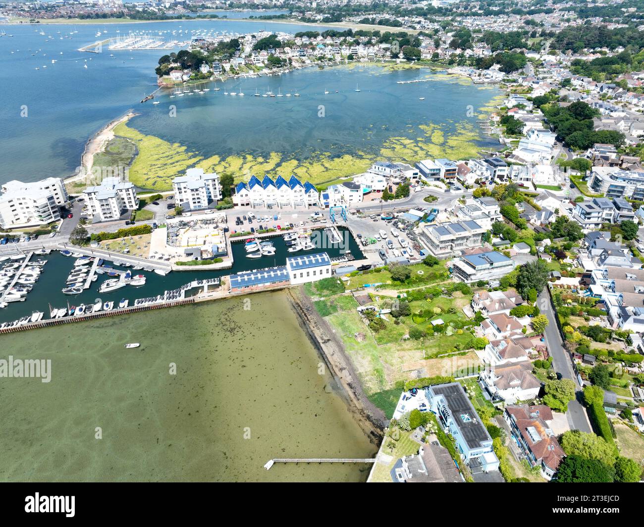 An aerial view of the Sandbanks expensive residential location in Poole ...