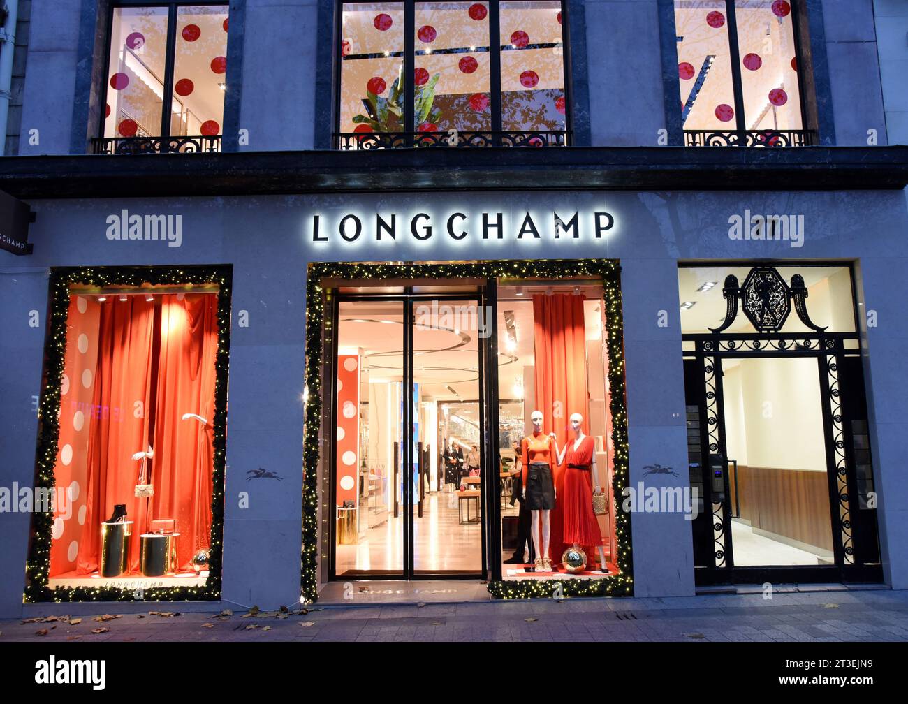 Paris (France): Longchamp boutique at 77 Avenue des Champs-Elysees in ...