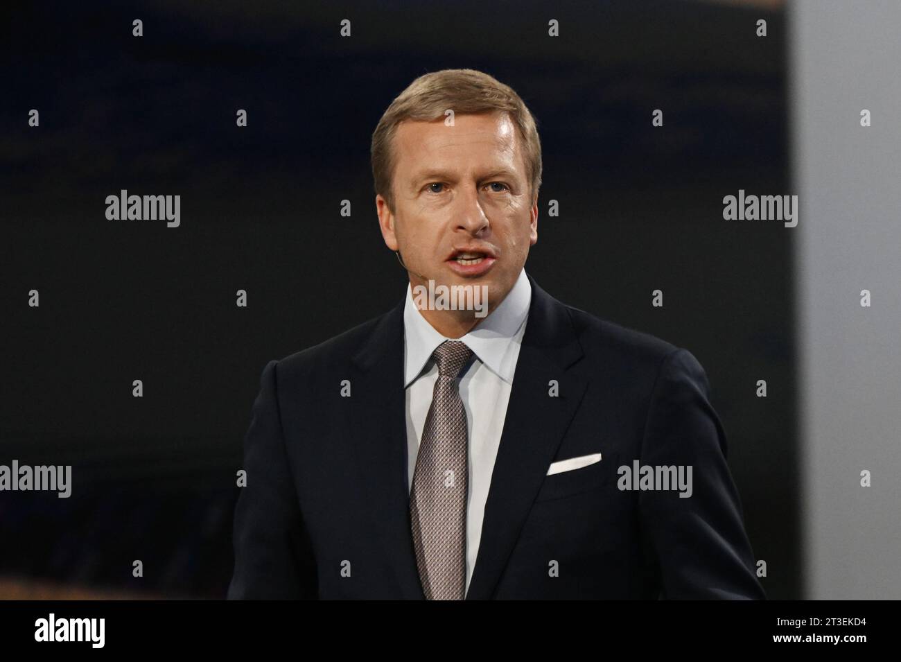 BMW AG CEO Oliver Zipse speaks during press day of the Japan Mobility ...