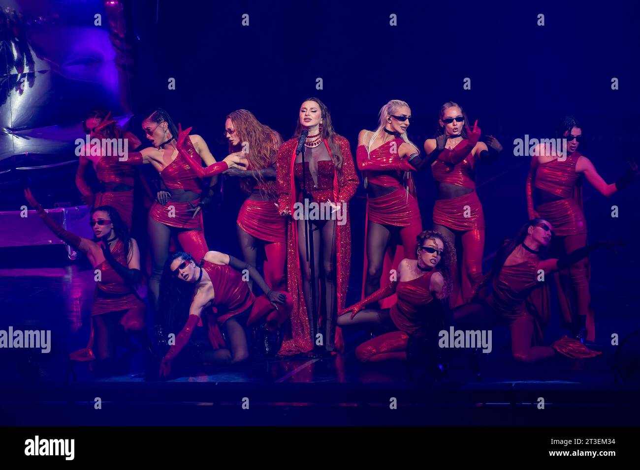 Moscow. Singer Asti (Anna Asti) performs at her solo concert `Phoenix ...